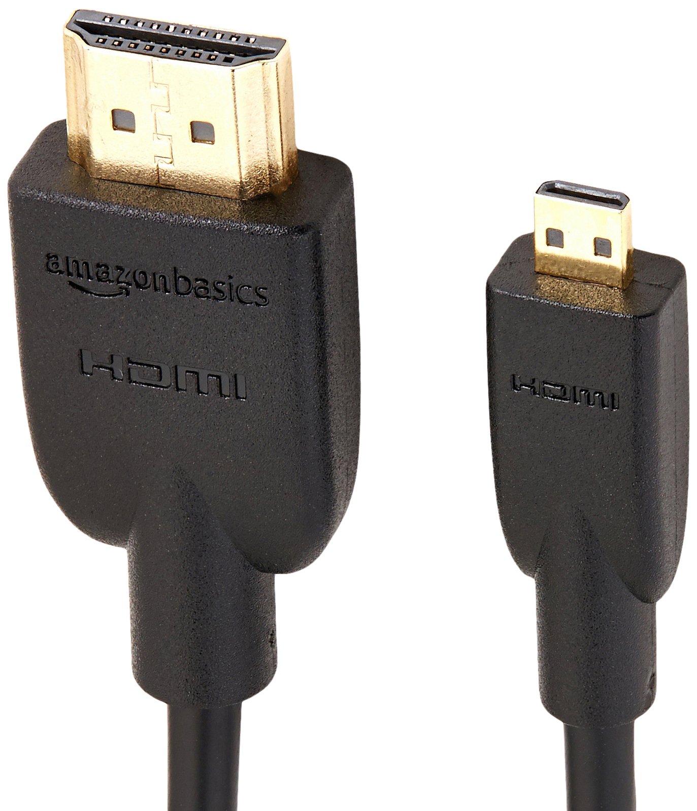 Amazon Basics High-Speed Micro-HDMI to HDMI TV Adapter Cable (Supports Ethernet, 3D, and Audio Return) - 3 Feet (2-Pack)