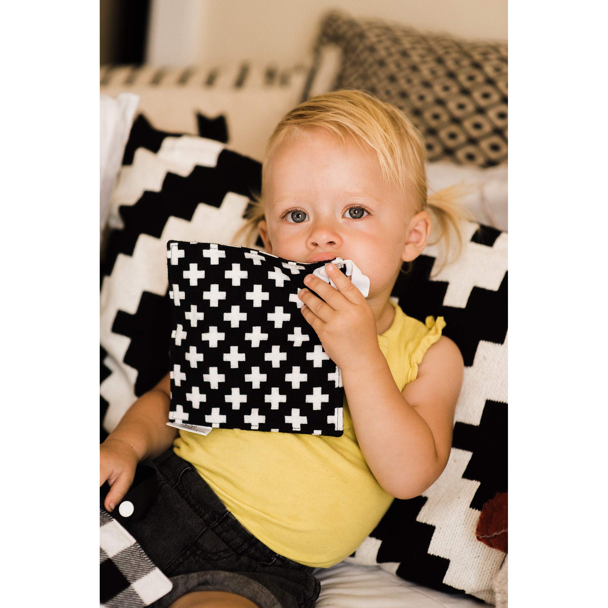 Crinkle Paper for Babies | Eco-Friendly Cotton Sensory & Soother Teether Toy | BPA Free, Organic Beeswax Sealed Wood9