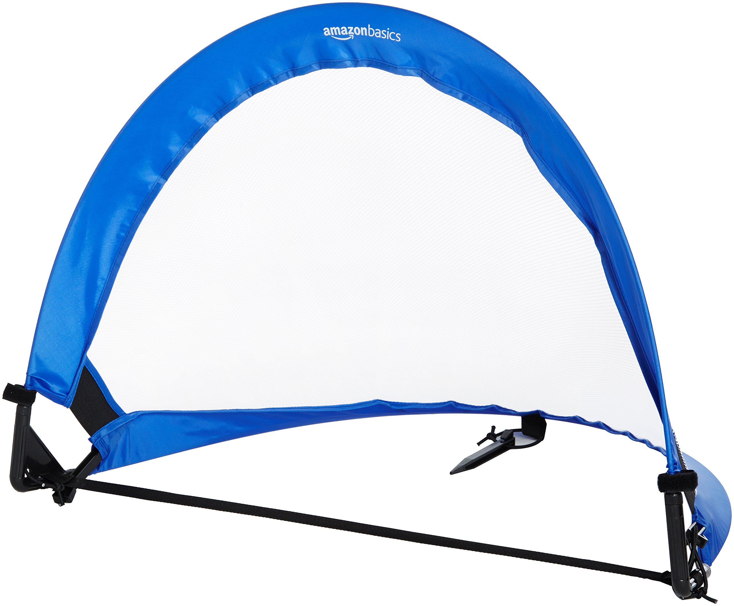 Amazon Basics Pop-Up Soccer Goal Net Set with Carrying Case - 4 Feet, Blue