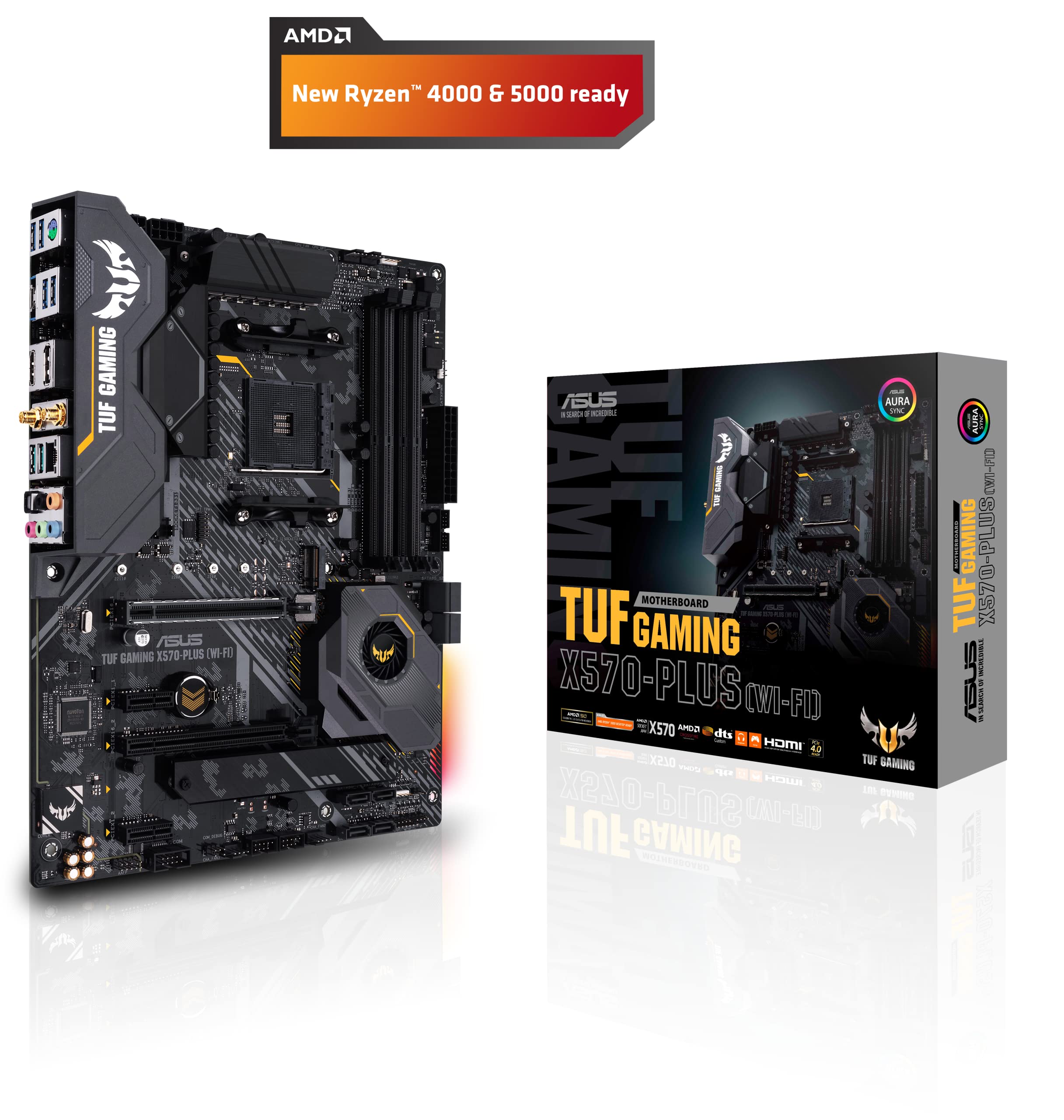 ASUS AM4 TUF X570 Gaming Motherboard and 165Hz 1080p G-SYNC Gaming Monitor Bundle