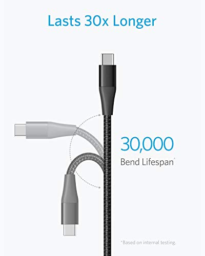 Anker PowerLine+ II USB-C to USB-A 2.0 Cable (6ft / 1.8m) , for Samsung Galaxy S9 / S9+ / S8/S8+/Note 8, LG V20/G5/G6, and More