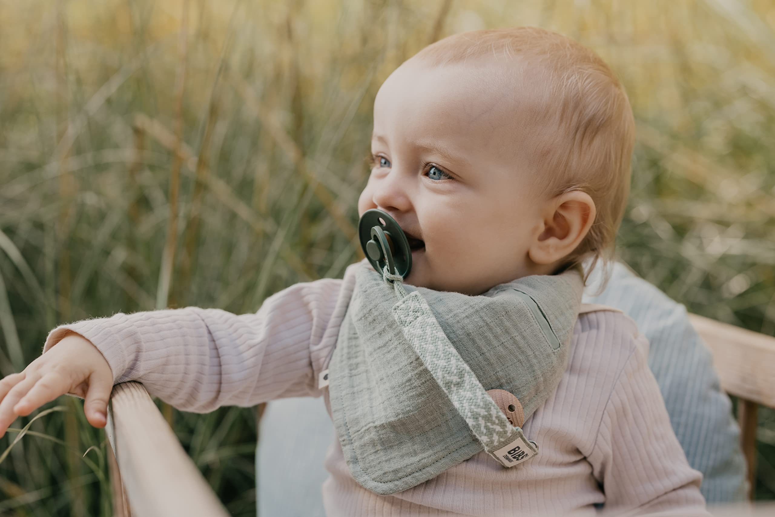 Bibs Bandana Ultra-soft GOTS-certified Danish design, Onesize (0-36 Months), Dark Oak