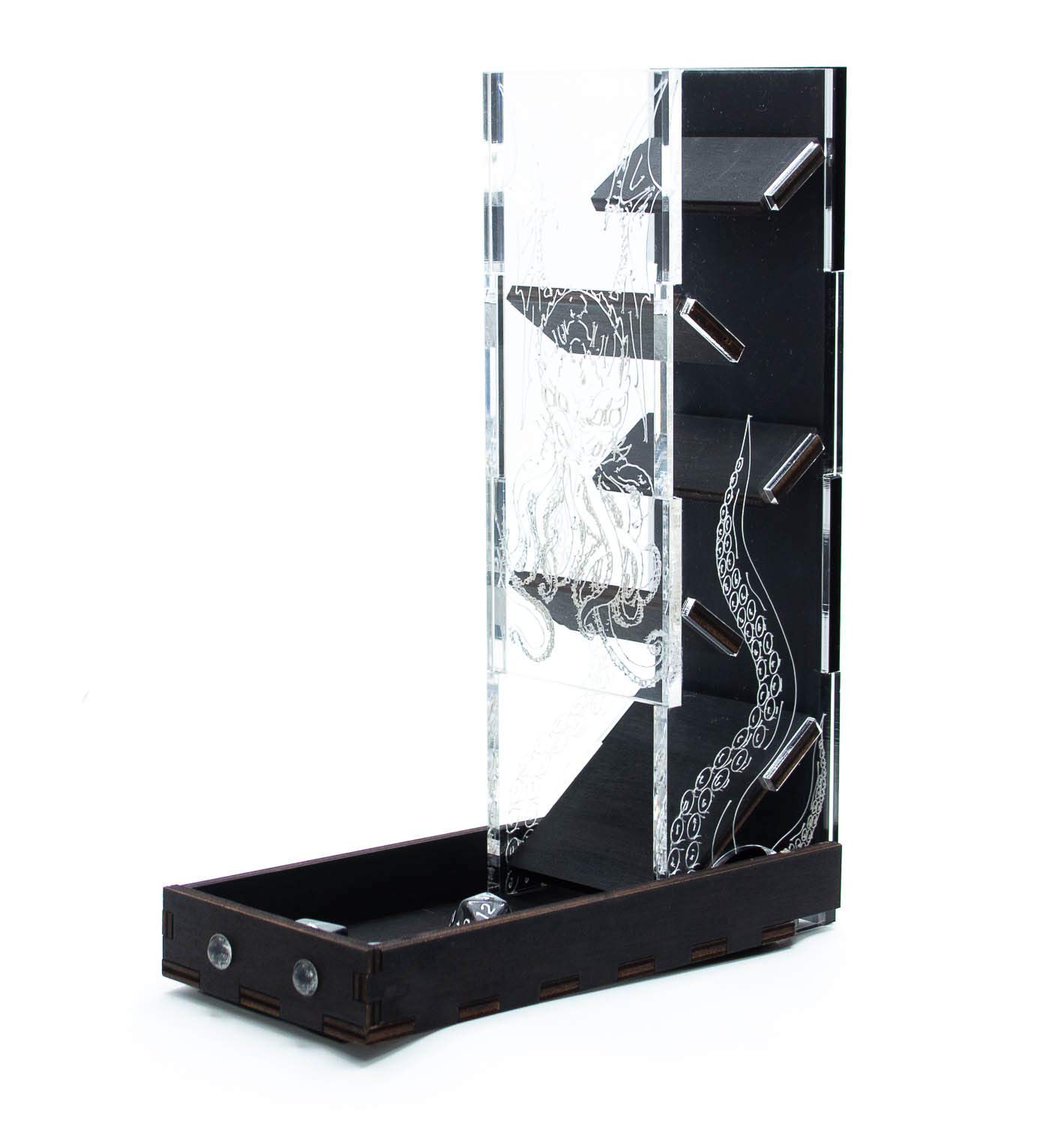 C4Labs Eldritch Octagon Dice Tray and Black Cthulhu Etched Dice Tower Bundle …