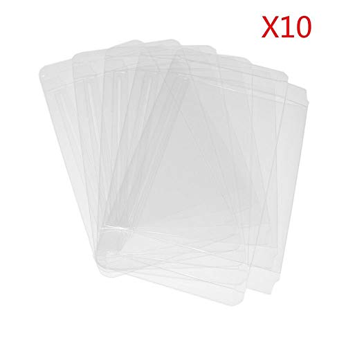 CHILDMORY 10Pcs Clear Protective Box Case Display Sleeve Protector for PlayStation 3 PS3 PS4 Games Cartridge DVD Disc Box