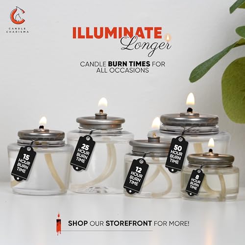 Candle Charisma Disposable Liquid Candles - Oil Tea Lights with Extended 8 Hour Burn Time - Dripless Liquid Candle, Smokeless Clean Burning Fuel, 180 PCS