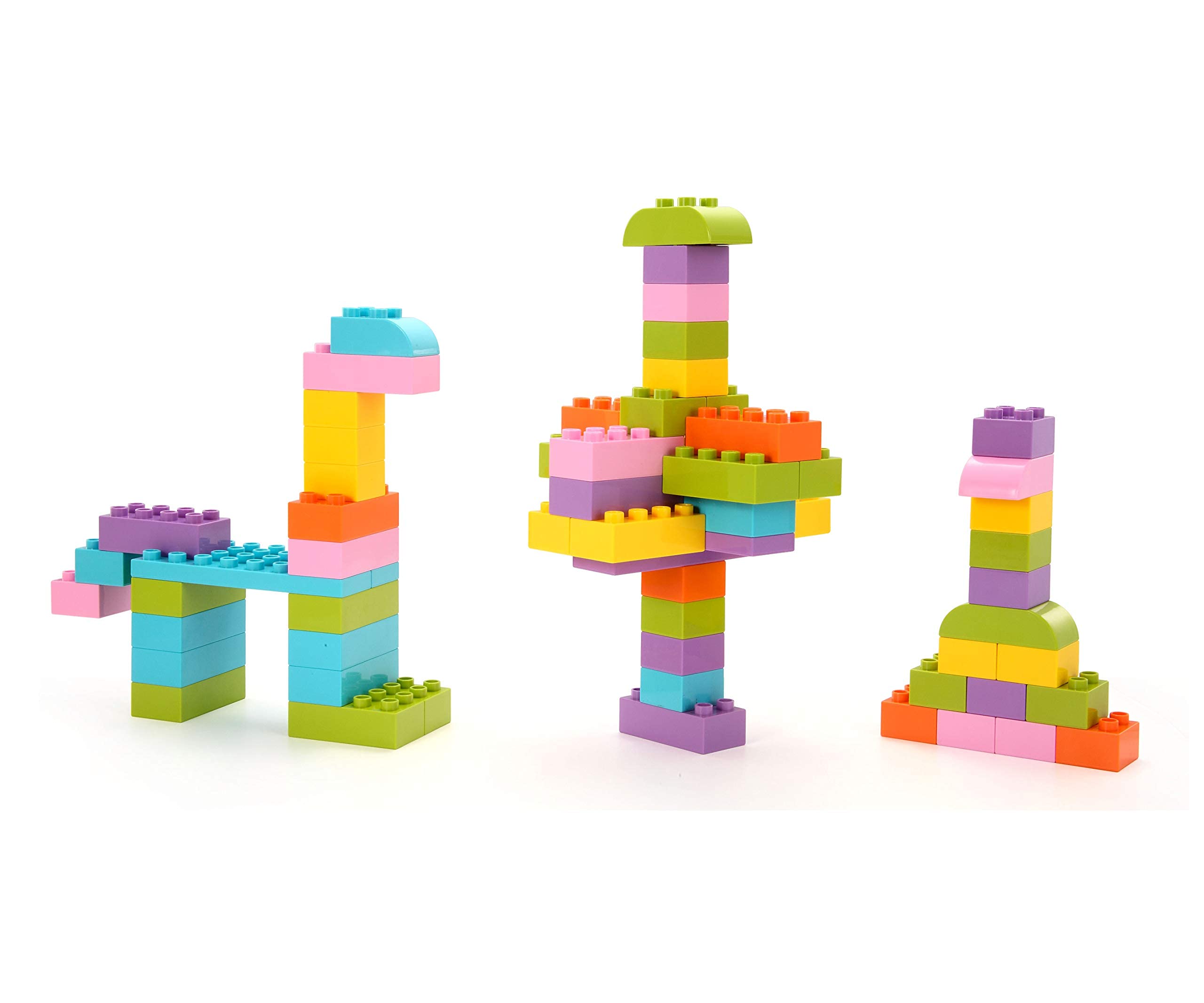 JOYIN 180 Pcs Kids Building Blocks, Toddler Building Bricks Set, 6 Colors 5 Shapes STEM Classic Basic Big Large Education Toy for Girls Boys 3-8 Years Christmas Birthday Gift
