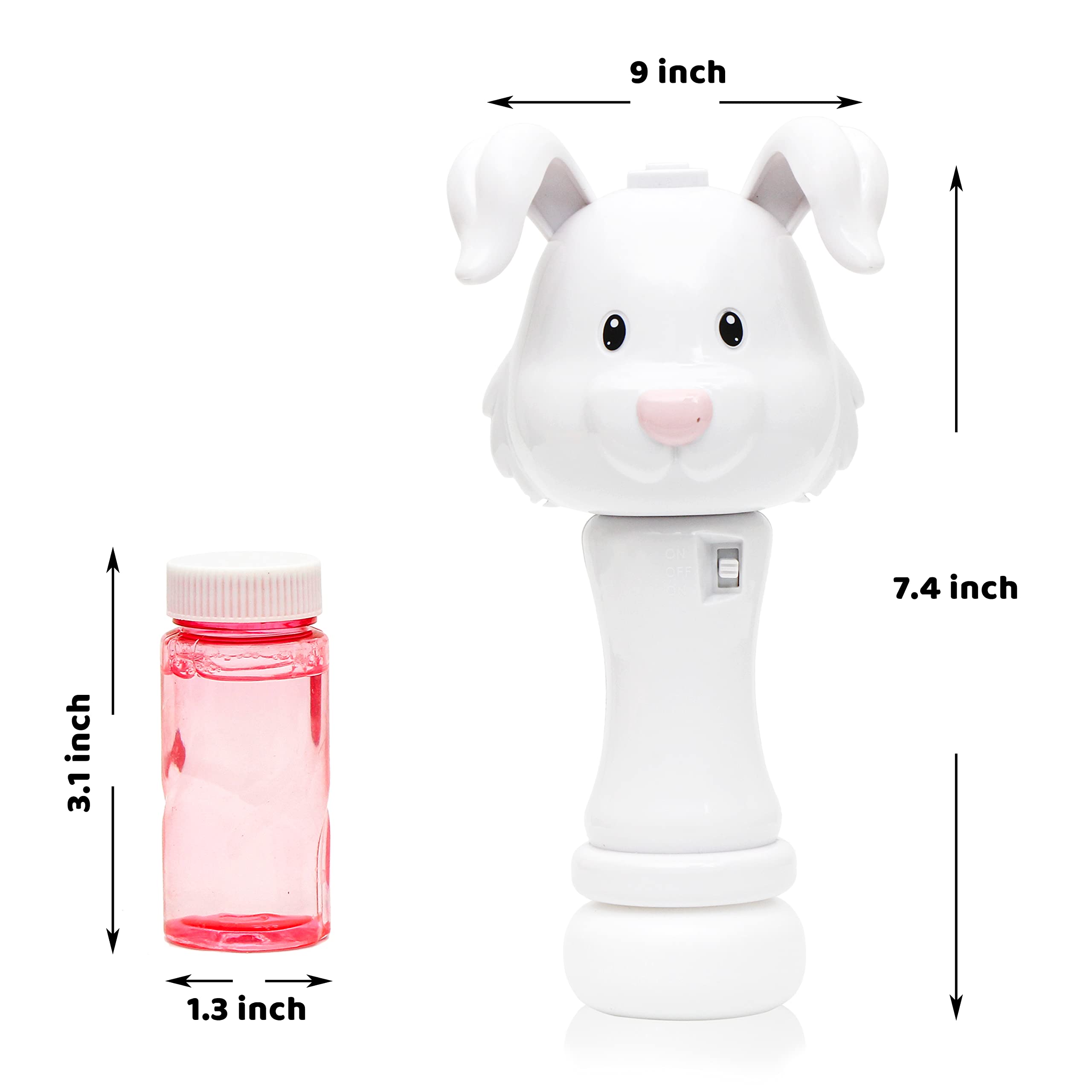 JOYIN 2 Packs Duck Bunny Bubble Wands with 2 Bottle of Bubble Solution (50ml) for Kids & Toddlers, Outdoor Party Supplies, Weddings, Gifts, Summer Toy, Easter