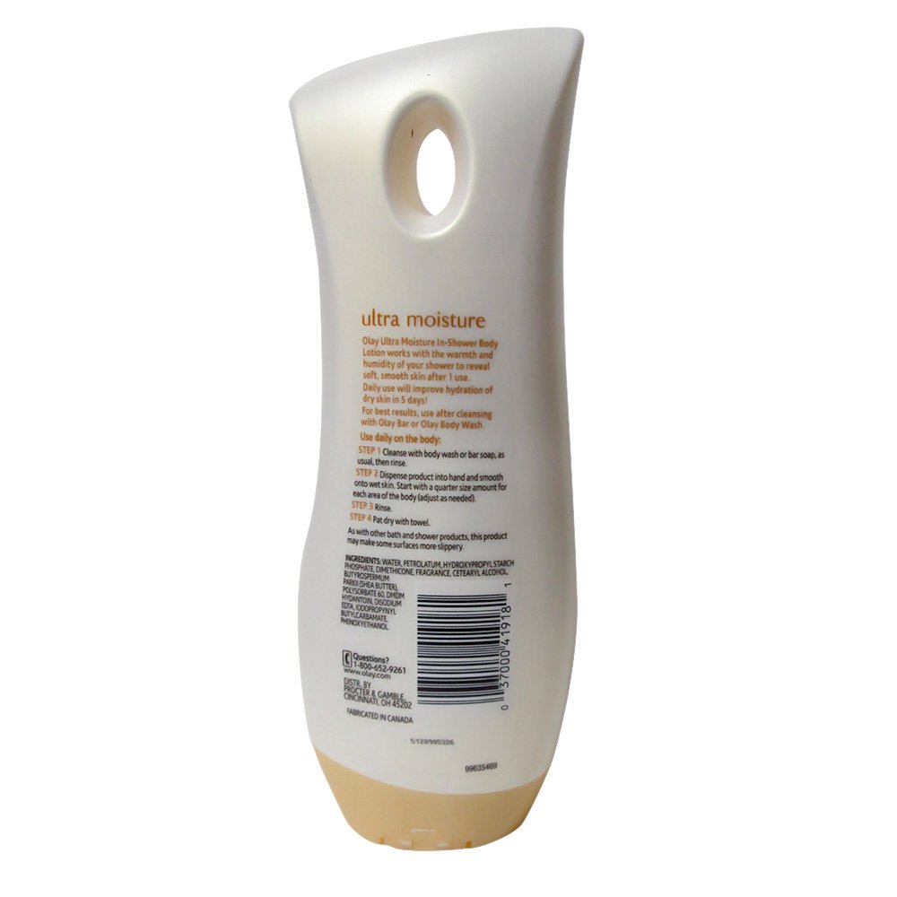 Olay Ultra Moisture In-Shower Lotion With Shea Butter 15.2 Ounce (449ml) (2 Pack)