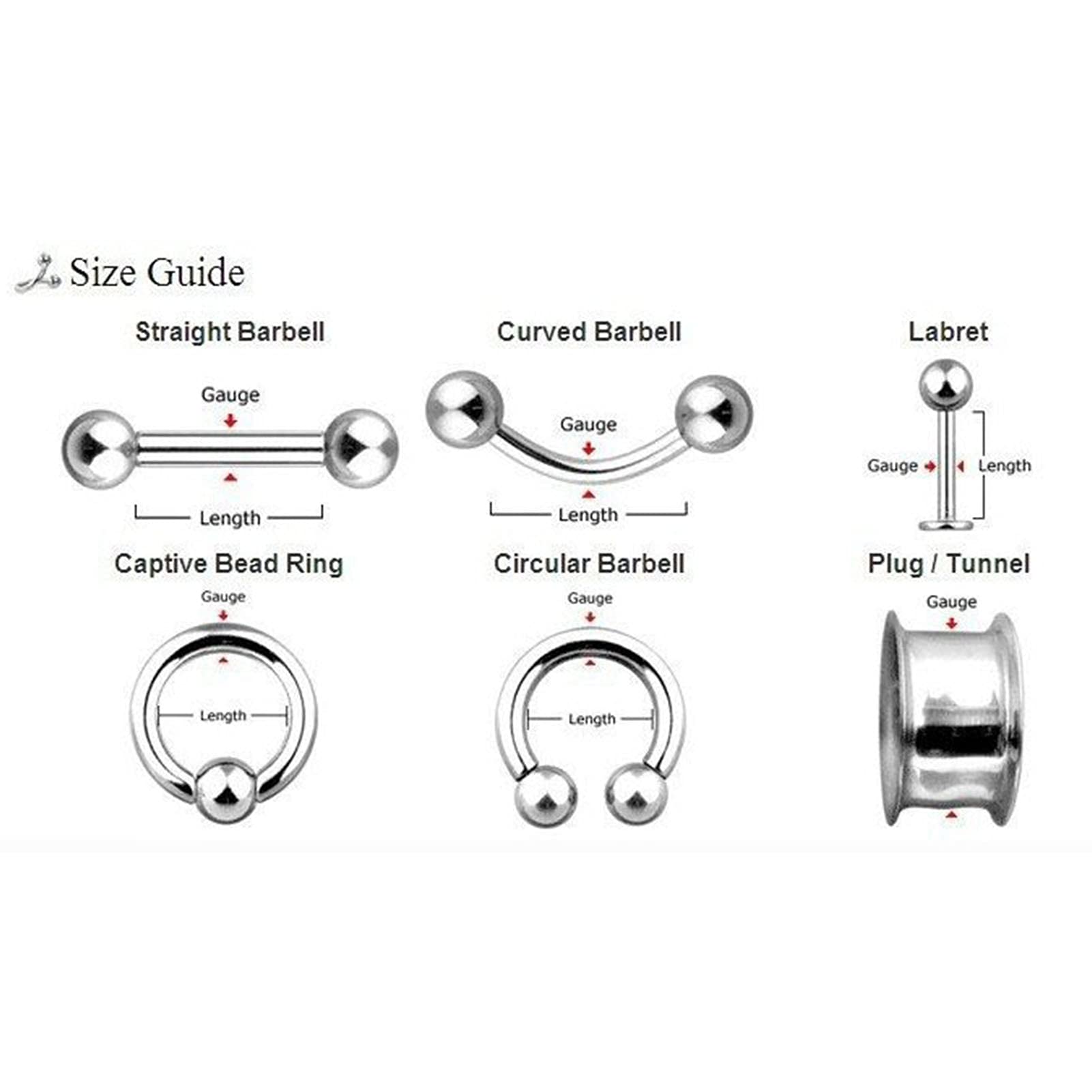 ALONG-J 2 Pcs Surgical Steel Earrings Gauges Tunnel Earplug Kit Dangle Ear Earplugs Stretching Kit Piercing Ear Plug 4Mm - 30Mm,C2,5mm