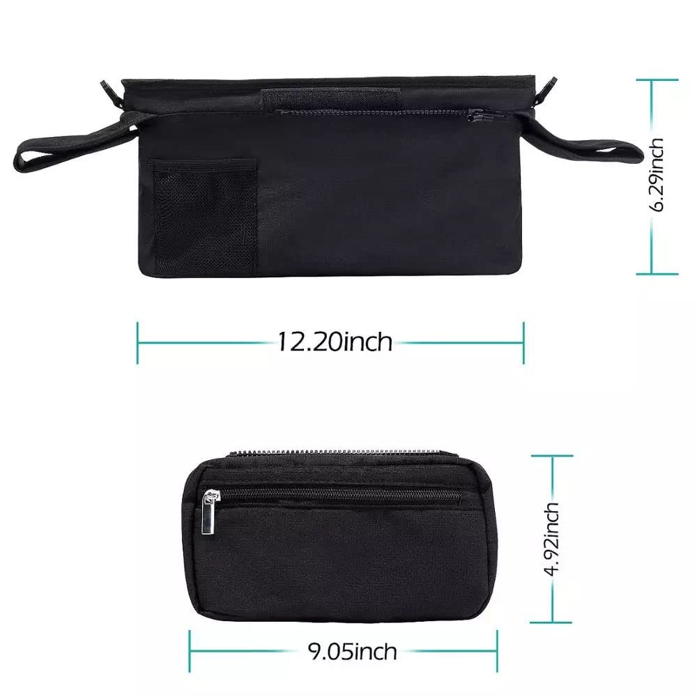Baleek Stroller organizer with two cup holders, non-slip straps, fits any stroller or nursing chair