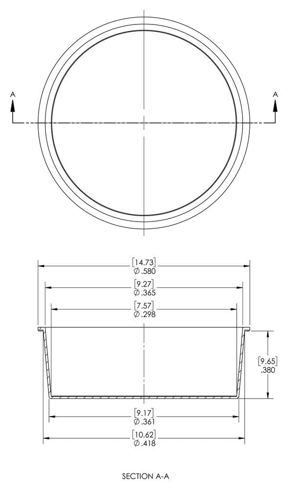 Caplugs TS-3 TS Series – Tapered Caps and Plugs 1000 Pack, Red Silicone Cap OD 0.298" x Plug ID 0.418" Flanged, Masking Applications, Corrosion Resistance, Temp Resistant, Resilient, Easy Removal