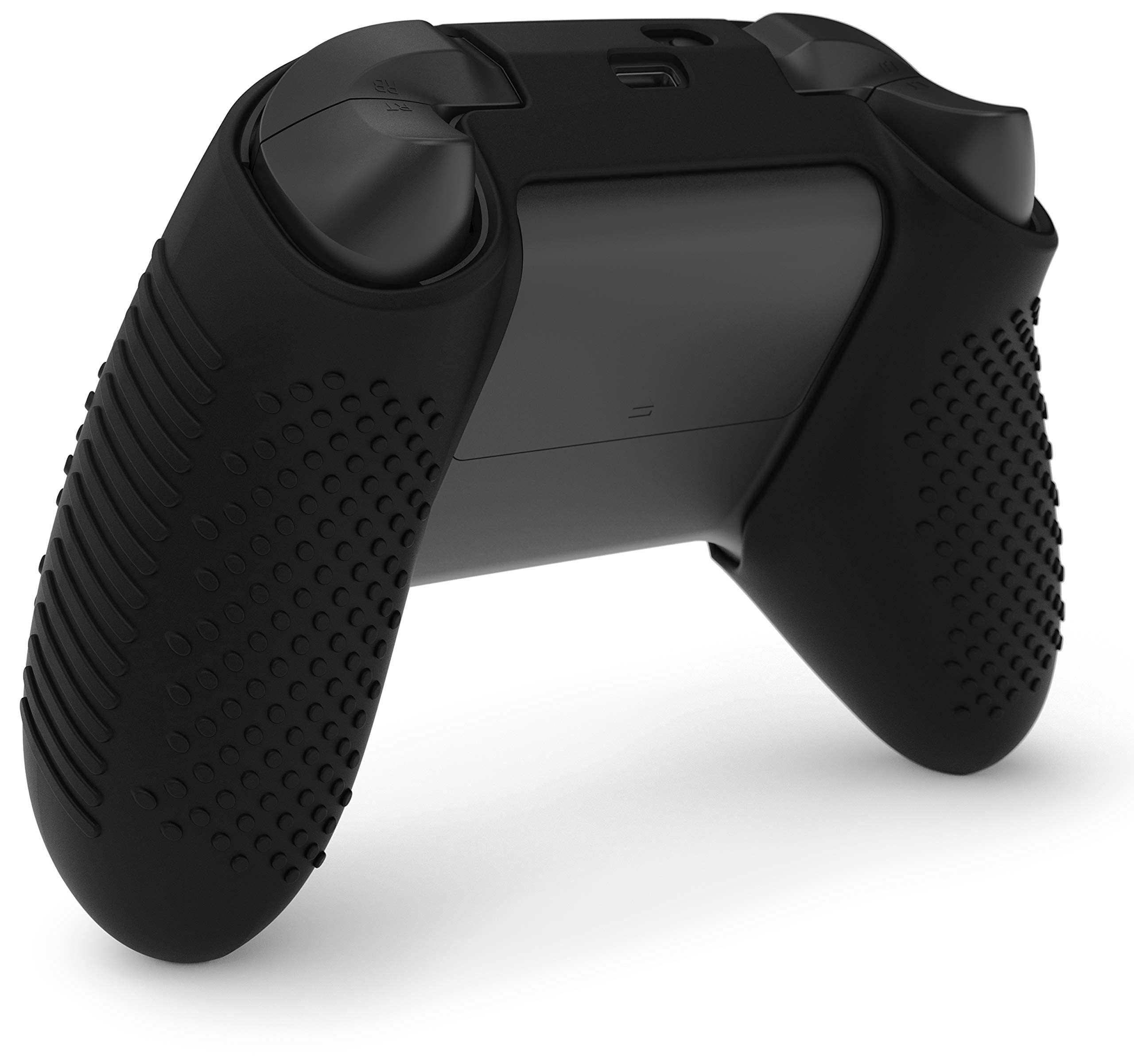 Foamy Lizard SeriesPro Controller Skin for Xbox Series X & S Protector Ergonomic Soft Studded Anti-Slip Silicone Rubber Gel Grip Case, 1 Cover + 8 Raised Thumb Grip Caps (NOT for Elite 1/2) (Black)