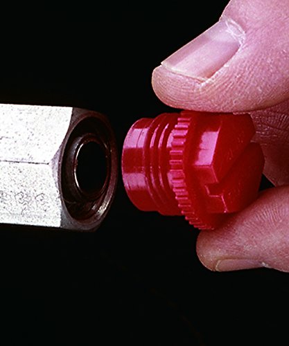Caplugs ZTF12-22AK2 Plastic Threaded Plug. RP-TF-12-2, PP, to Plug Thread Size 3/4-16", Red (Pack of 100)