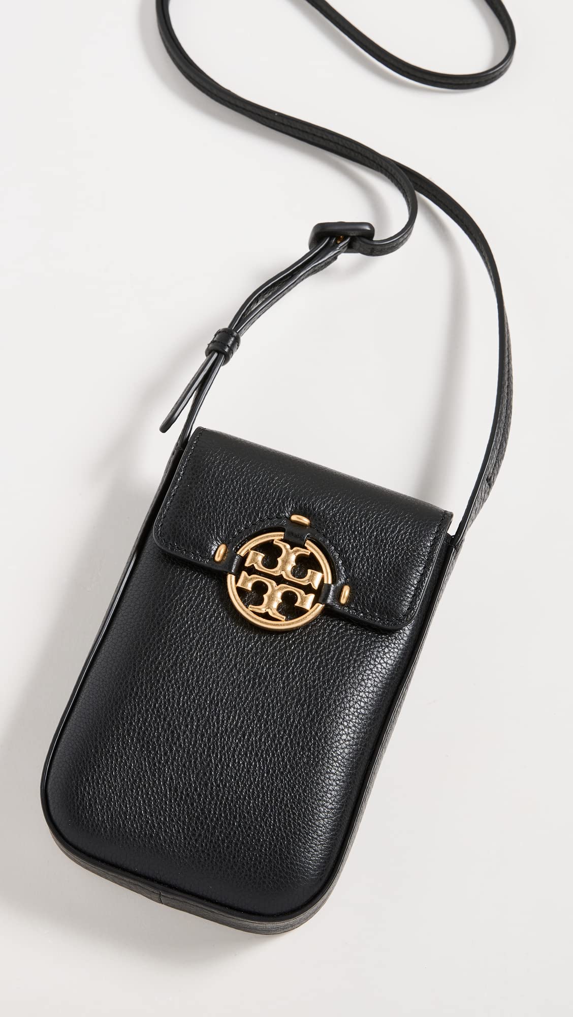 Tory Burch Women's Miller Phone Crossbody, Black, One Size