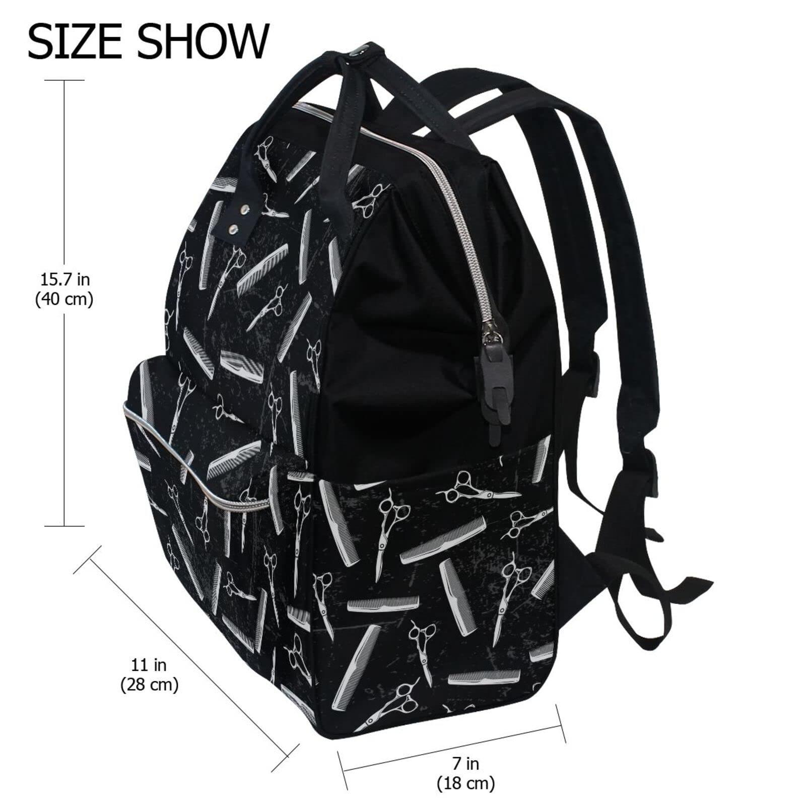 DerlonKaje Diaper Bag Backpack, Waterproof, Large Capacity, Multi-function Travel Backpack, Hair Stylist Bag