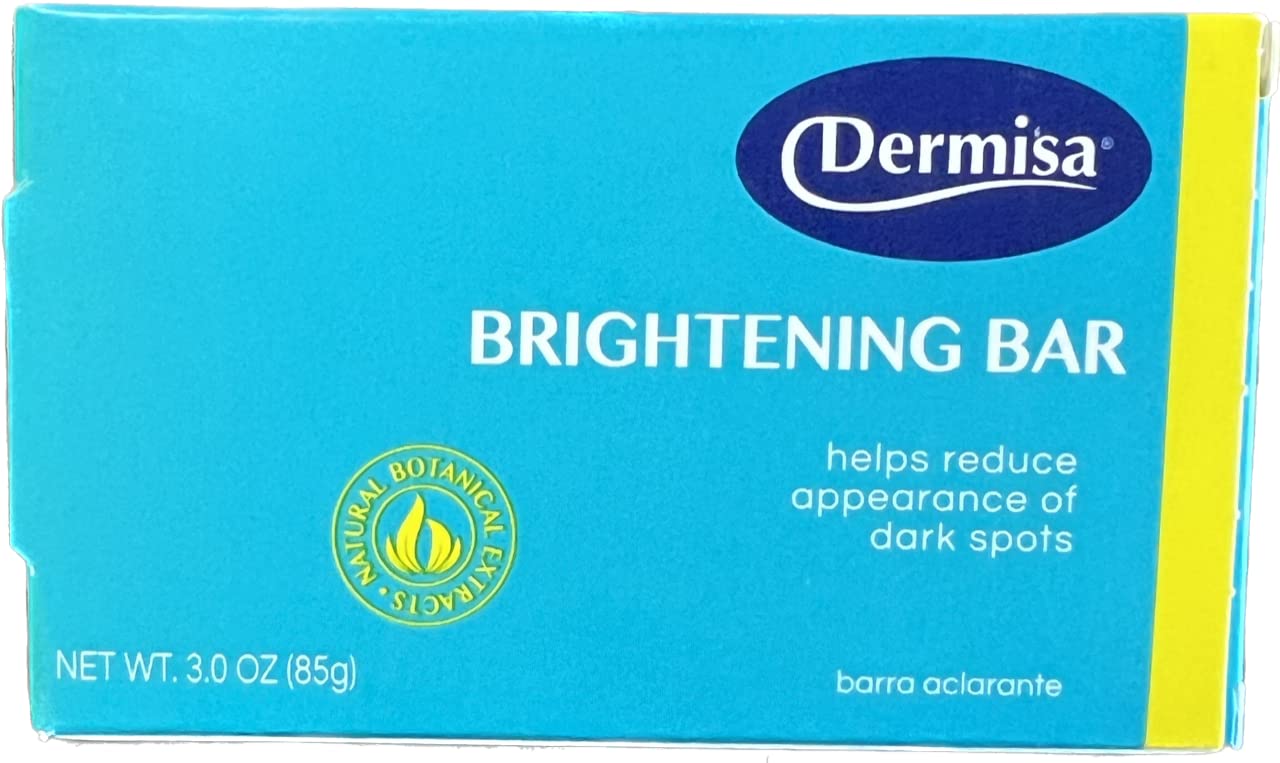 Dermisa Brightening Bar with Kojic Acid, Licorice Root, Bearberry Extract | NO PARABENS, NO SULFATES | 3 OZ | Pack of 3