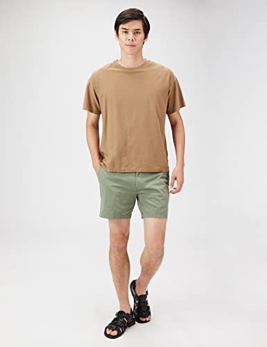 Amazon Essentials Men's Slim-Fit 5" Flat-Front Comfort Stretch Chino Short (Previously Goodthreads), Light Military Green, 30