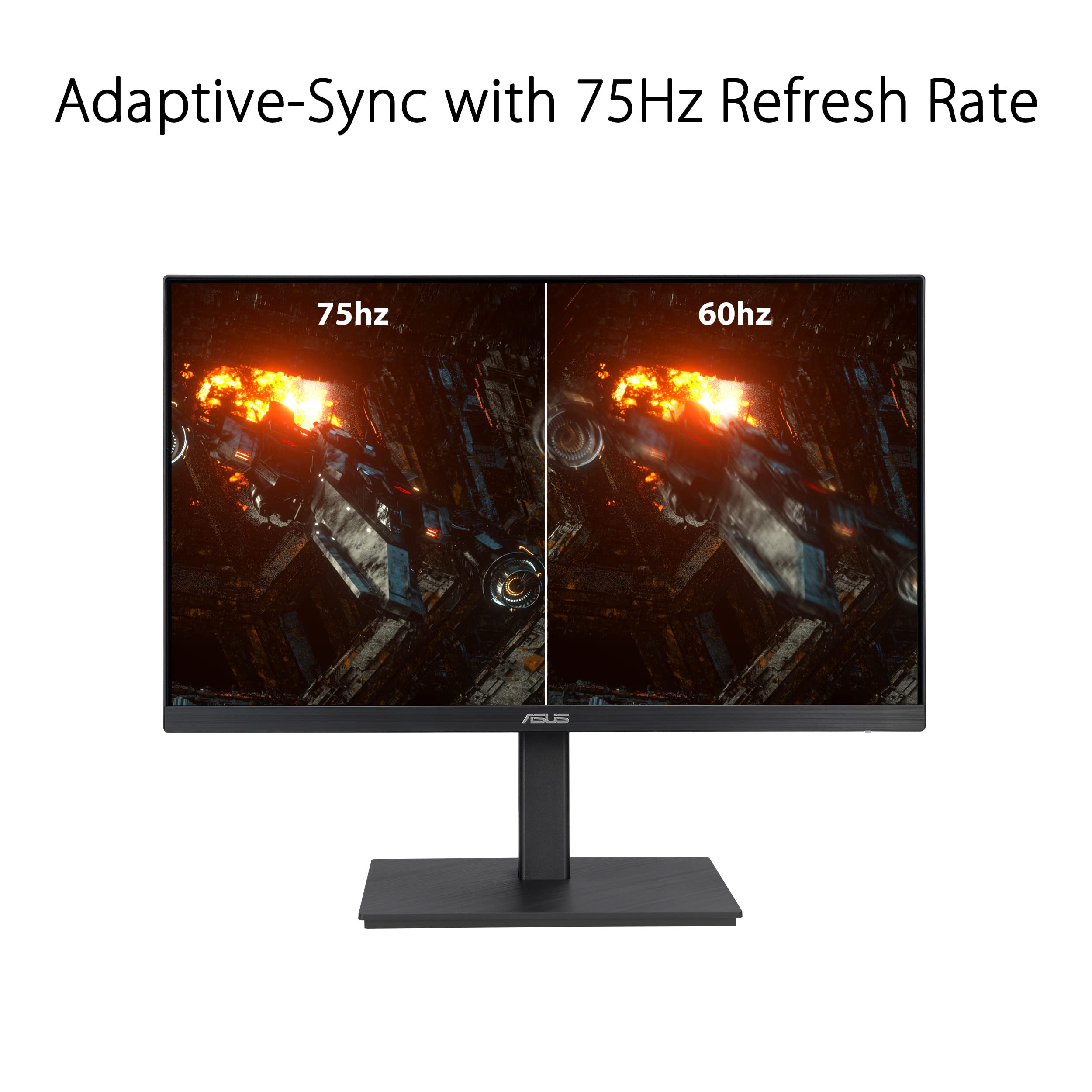 ASUS 23.8” 1080P Monitor (VA24EQSB) - Full HD, IPS, 75Hz, Built-in Speakers (RENEWED)