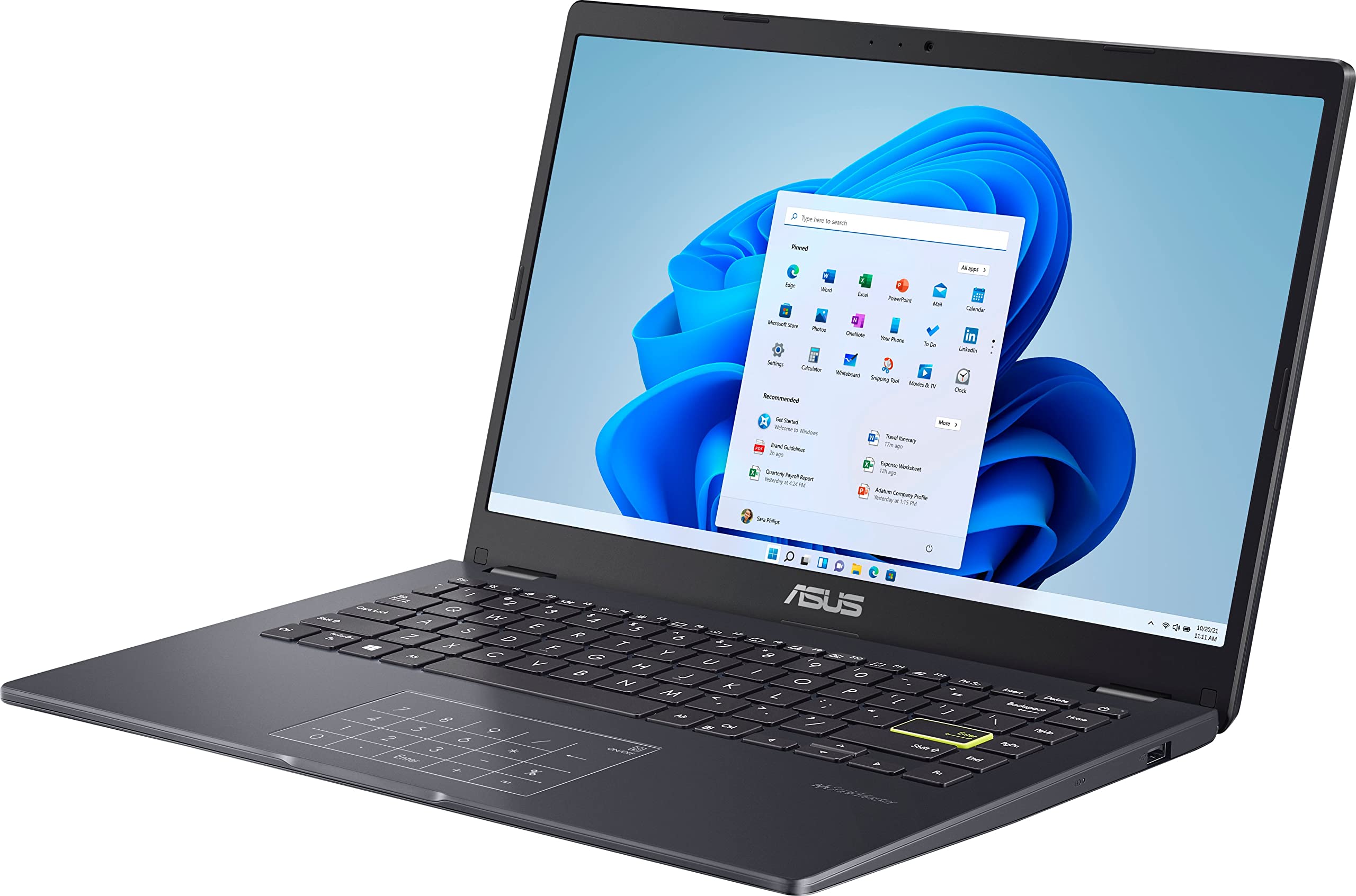 ASUS Newest 14" HD Laptop, Intel Celeron N4020 Processor(up to 2.8GHz), 320GB SSD(64GB eMMC+ 256GB SSD), 4GB RAM, Webcam, Intel HD Graphics, Bluetooth, Win11 S + 1 Year Office 365, Star Black