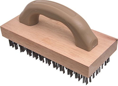 Carlisle FoodService Products 4067600 Ergonomic Steel Butcher Block Scratch Brush, 9-3/8β