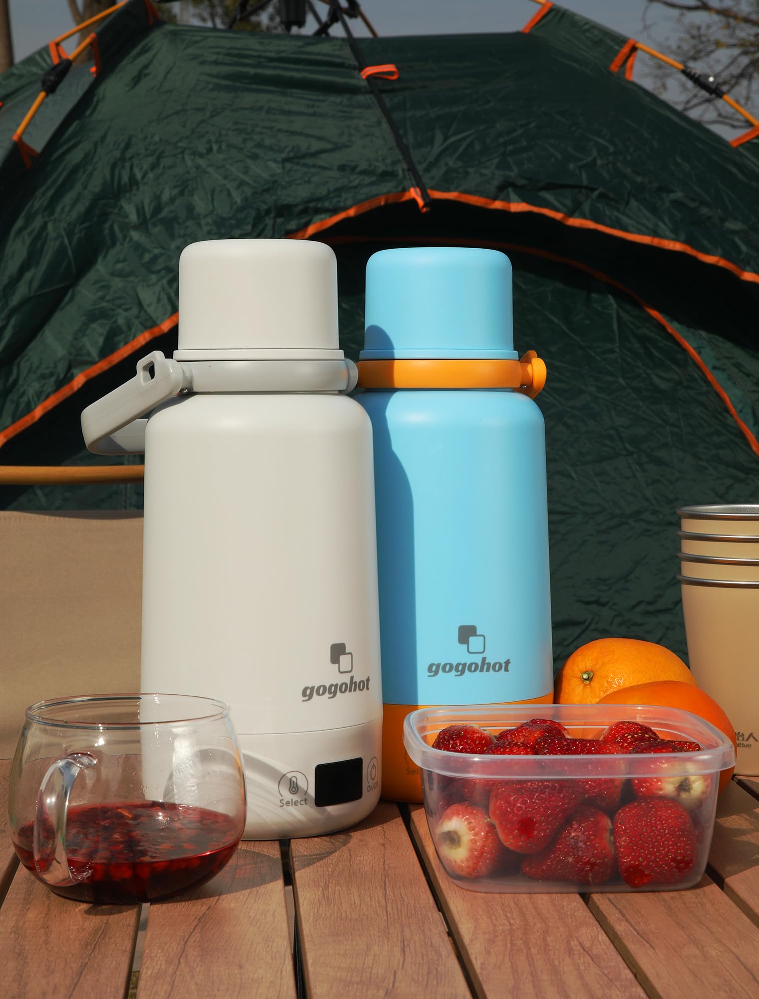 GOGOHOT Portable Travel Electric Kettle - 35.2 oz Large Capacity, 4 Temperature Presets with Dry Boil Protection, Long-Lasting Insulation, Suitable for Home, Hotel, Camping. Practical Gift. (K01)