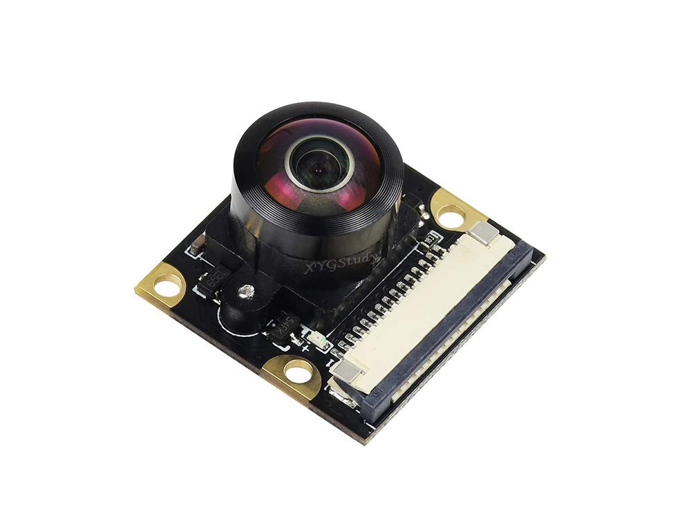 RPi Camera (M) for Raspberry Pi Camera Module 5 megapixel OV5647 Sensor 1080p Fisheye Lens 200 Degree Webcam Video Record for Raspberry Pi 4 3 2 Model B B+ A+ Zero W WH @XYGStudy