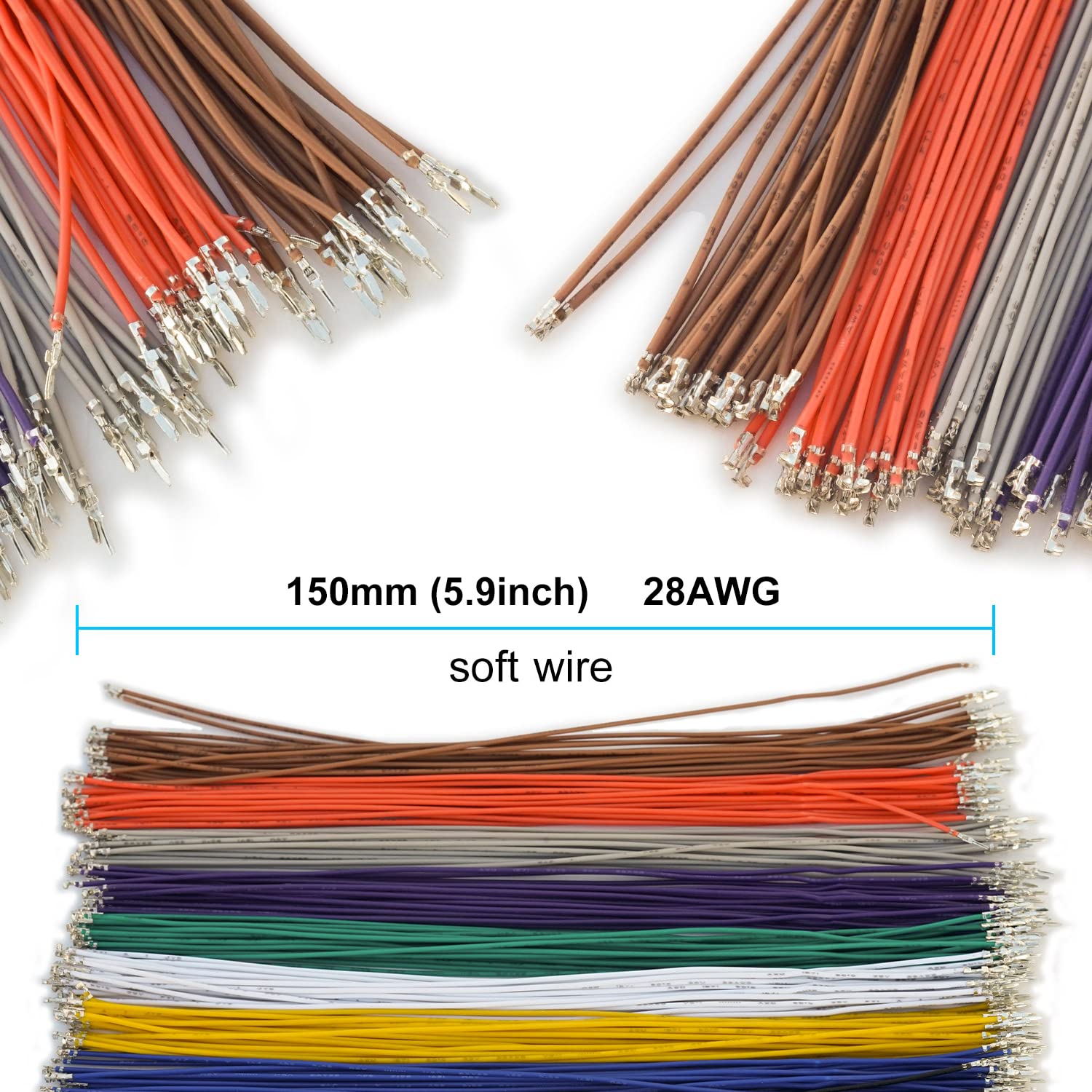 Keszoox MX 1.25mm Male Female Connector Kit and Premium Pre-Crimped Cables Compatible with Molex PicoBlade for Pixhawk Flight Controller Total 240pcs MX1.25 Connectors and 200pcs 28AWG Cable