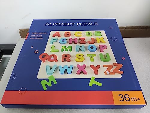 Coogam Wooden Alphabet Puzzle β ABC Letters Sorting Board Blocks Montessori Matching Game Jigsaw Educational Early Learning Toy Gift for Preschool Year Old Kids