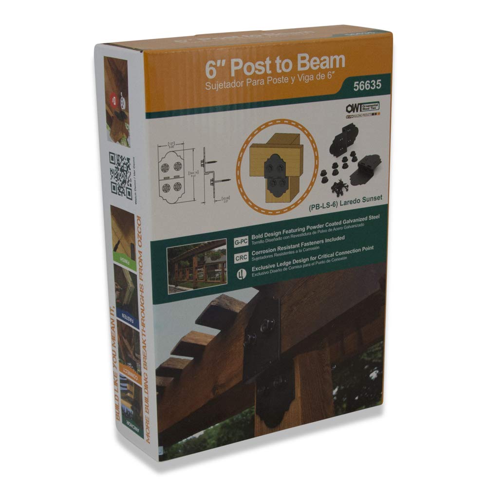 Ozco Building Products 56635 Laredo Sunset 6-inch Post to Beam Connector, (2 per Pack)