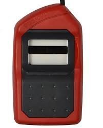 Safran Morpho Mso 1300 E3 Finger Print Scanner, USB, Red and Black