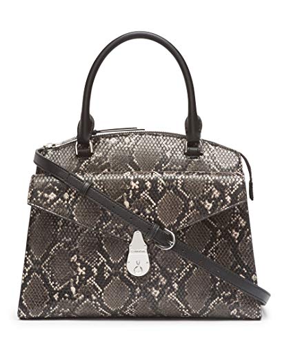 Calvin Klein Lock Candy Python Medium Statement Satchel, Asphalt