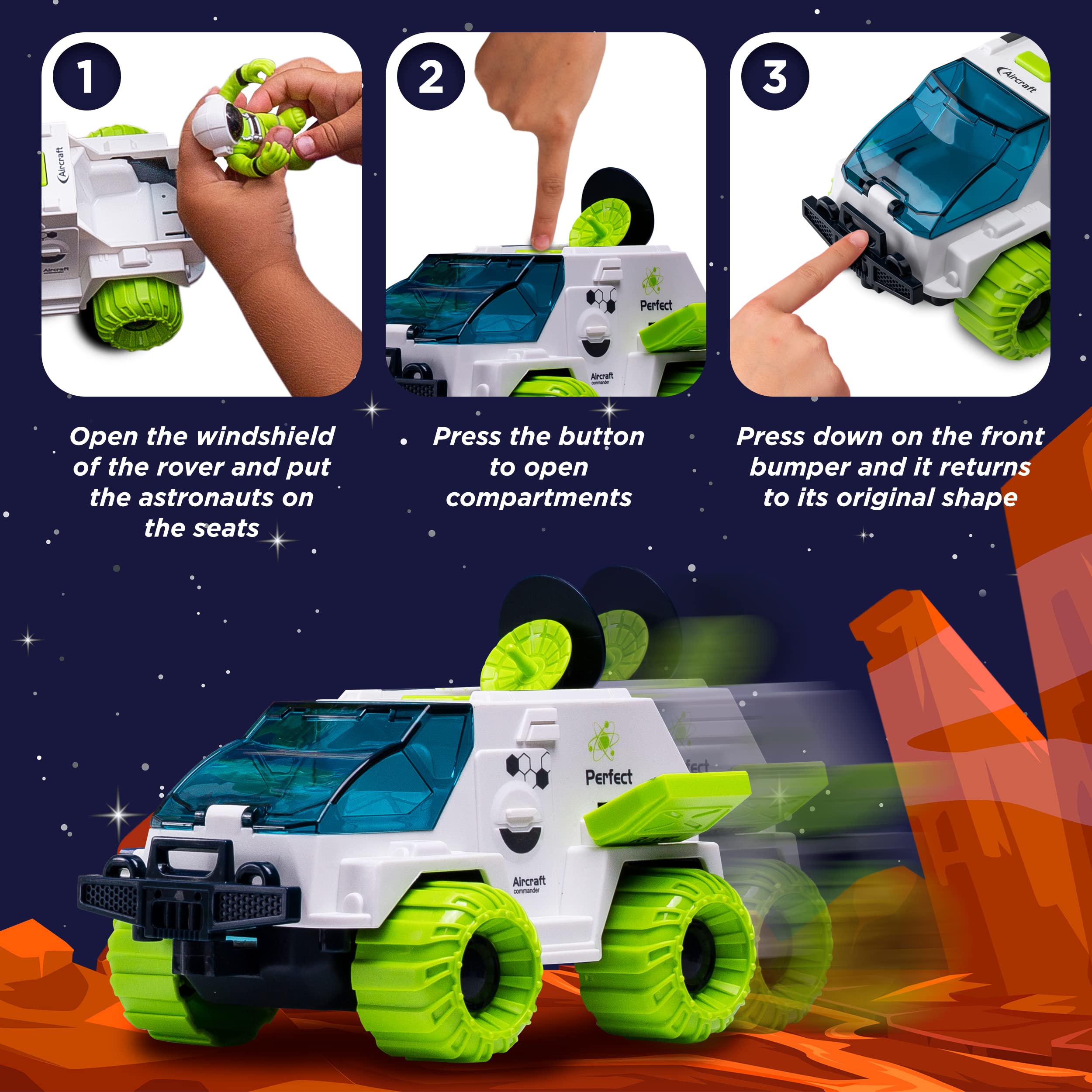 CHUKOO Space Toys for Kids 3 4 5 6 7 8, Space Shuttle with Rocket Ship Toys, 4 Astronaut Toys, Space Station, Space Rover, Outer Space Toys for Boys 5-8, Spaceship Toy, Rocketship Solar System Playset