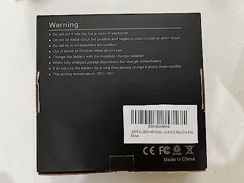 JYJZPB 2800mAhx4 Controller Rechargeable Batteries with Dual Charger for Xbox One/Xbox Series X/Xbox Series S/Xbox One X|S/Xbox One Elite Wireless Controller, Xbox Accessories