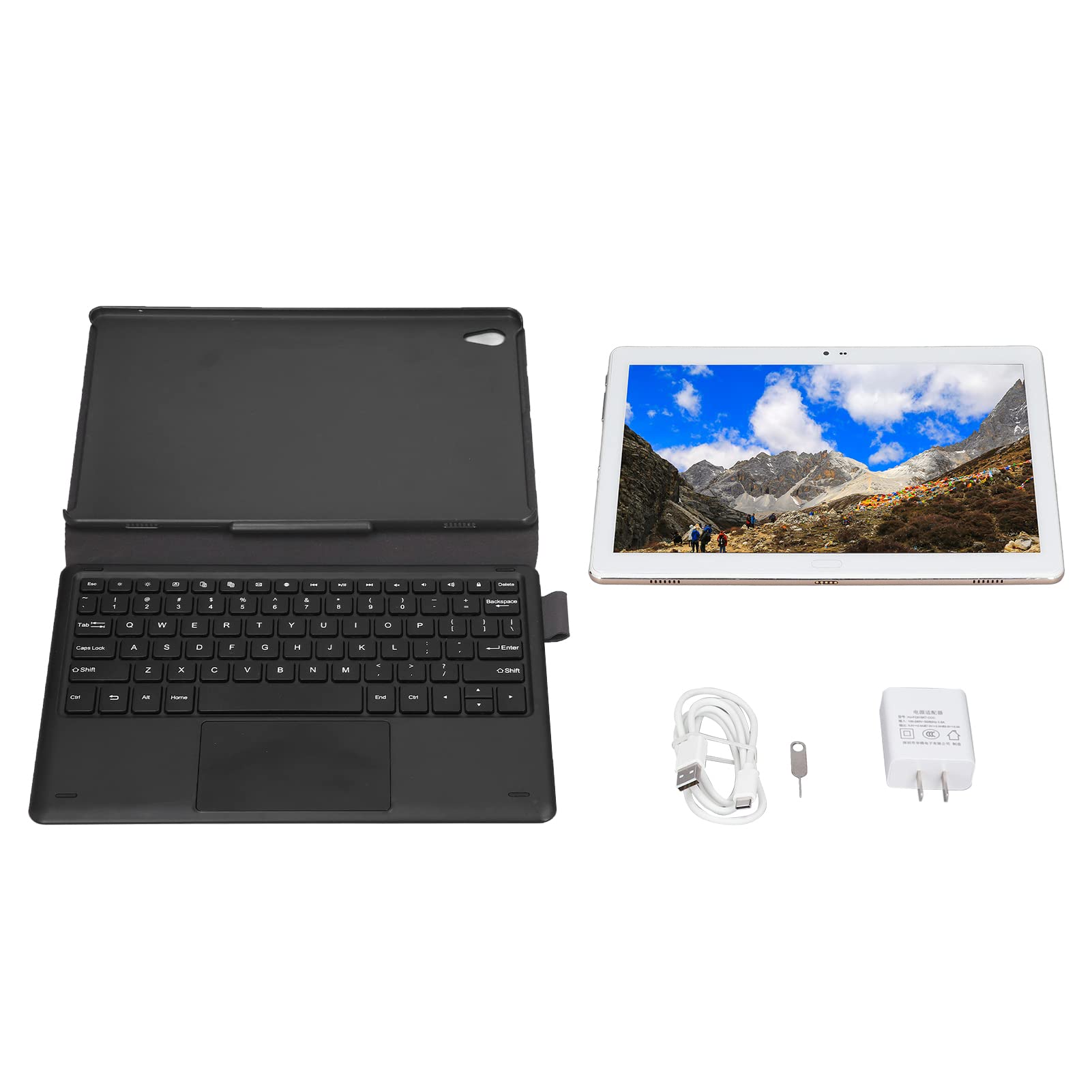 AUHX Glassesfree 3D Tablet 700MHz Main Frequency 2.5K HD Portable Tablet 13MP Rear Camera for Home Travel (US Plug)