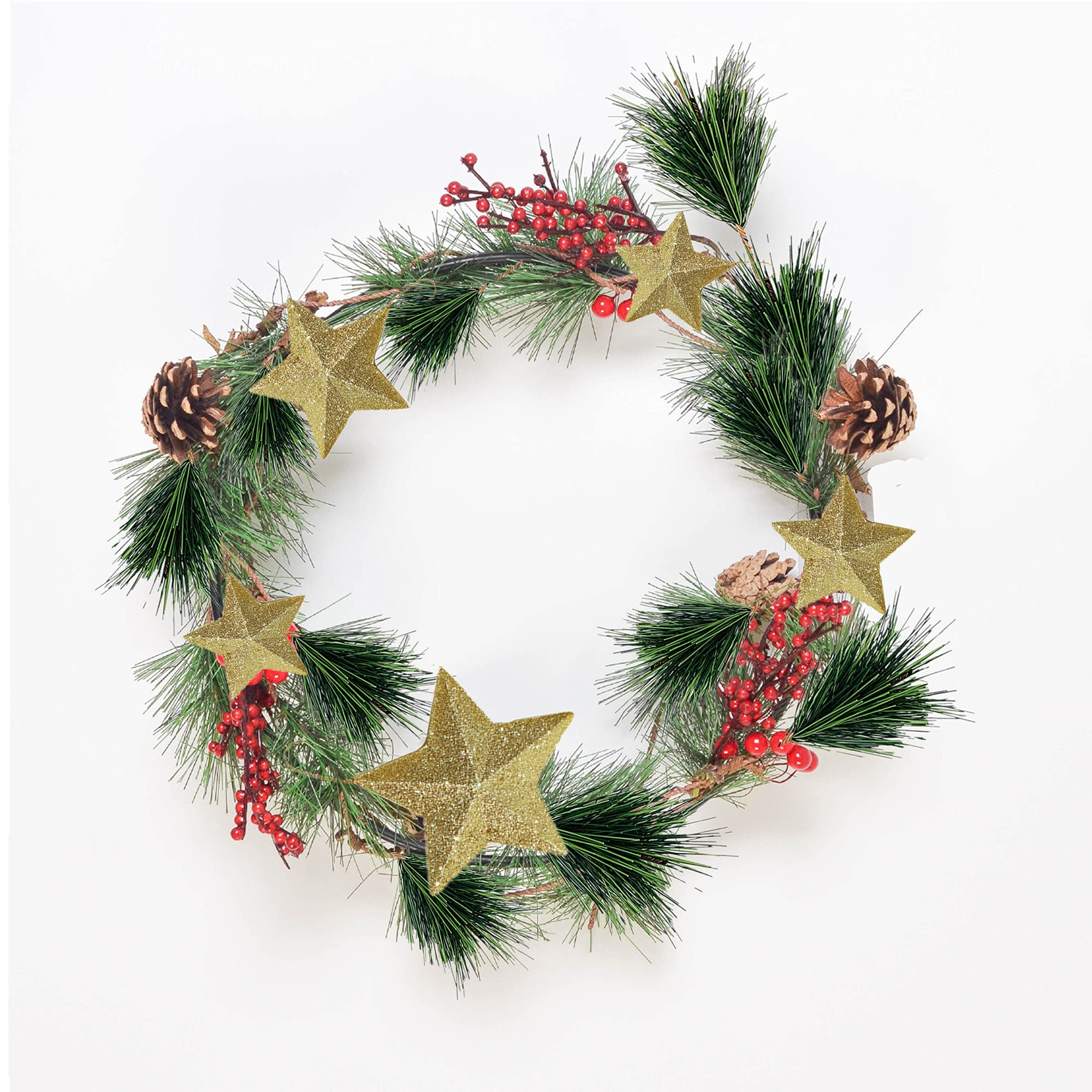 Jylucky 65 PCS Artificial Pine Needles Branches, Small Pine Twigs Greenery Plants Pine Leaves Needle for DIY Garland Wreath Christmas Thanksgiving Wedding Home Garden Decoration