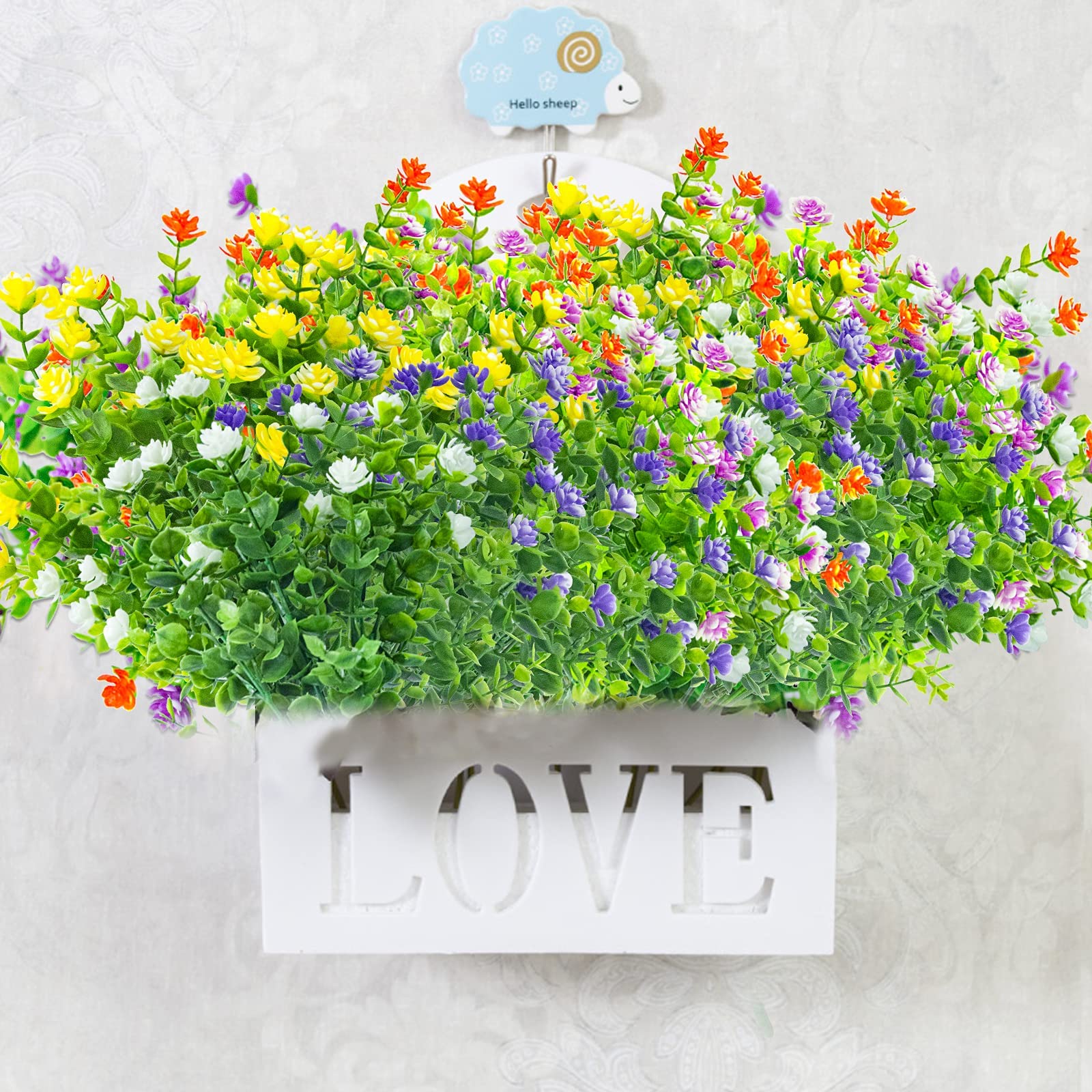 JYSONGHU Artificial Flowers 8pcs Real Looking Aqua Plastic Fake Roses with Stems for DIY Wedding Bouquets Hanging Planter Indoor Outside Garden Porch Christmas Party Decoration Home Decorations