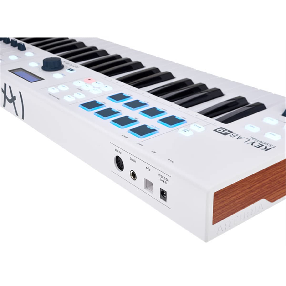 Arturia KeyLab Essential 49 49-key Keyboard Controller Bundle w/Deluxe Sustain Pedal, USB Cable & Liquid Audio Polishing Cloth (4 Items)