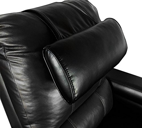 Octane Seating Recliner Headrest Pillow Neck Support - Bonded Black Leather