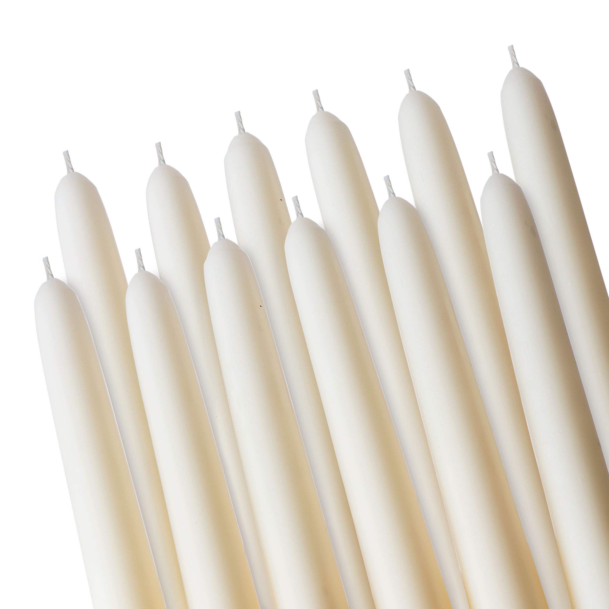Rambue 10" Ivory Taper Candles - 8 Pack Classic Ivory Candlesticks - Dripless Cream Tapered Candlesticks for Weddings, Dinner Candles, and Home Decor - 8 Hours Burn Time
