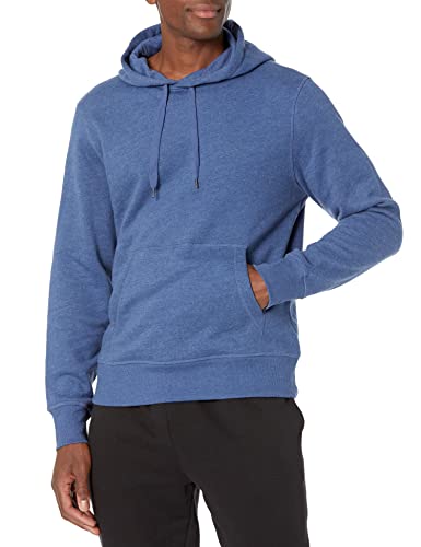 Amazon Essentials Men's Fleece Hoodie (Available in Big & Tall), Blue Heather, Medium
