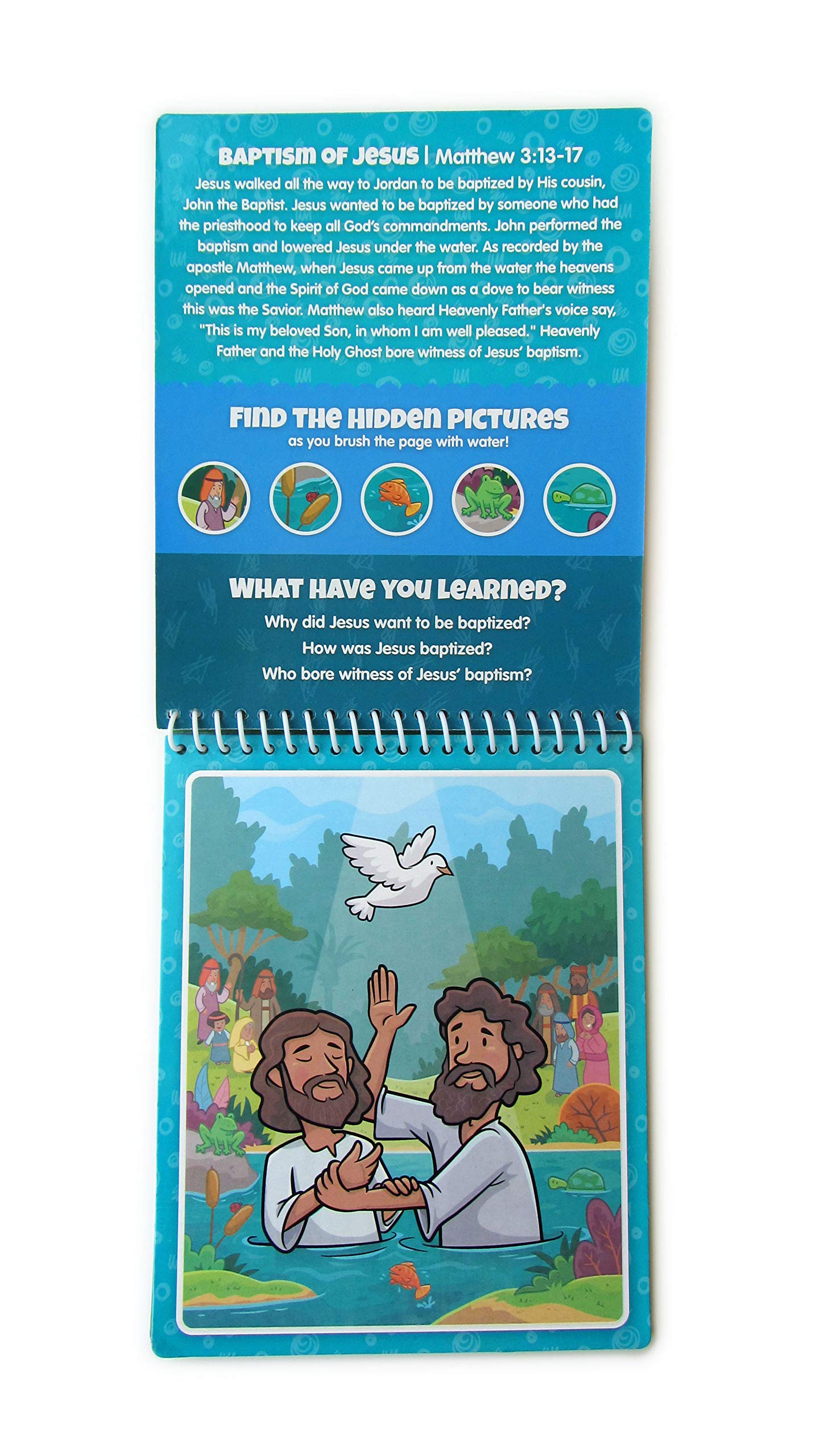 KangaToys Water Reveal Coloring Scripture Book for Kids Ages 3+. New Testament Bible Stories: Preschool, Elementary, Primary, Christian, Religion