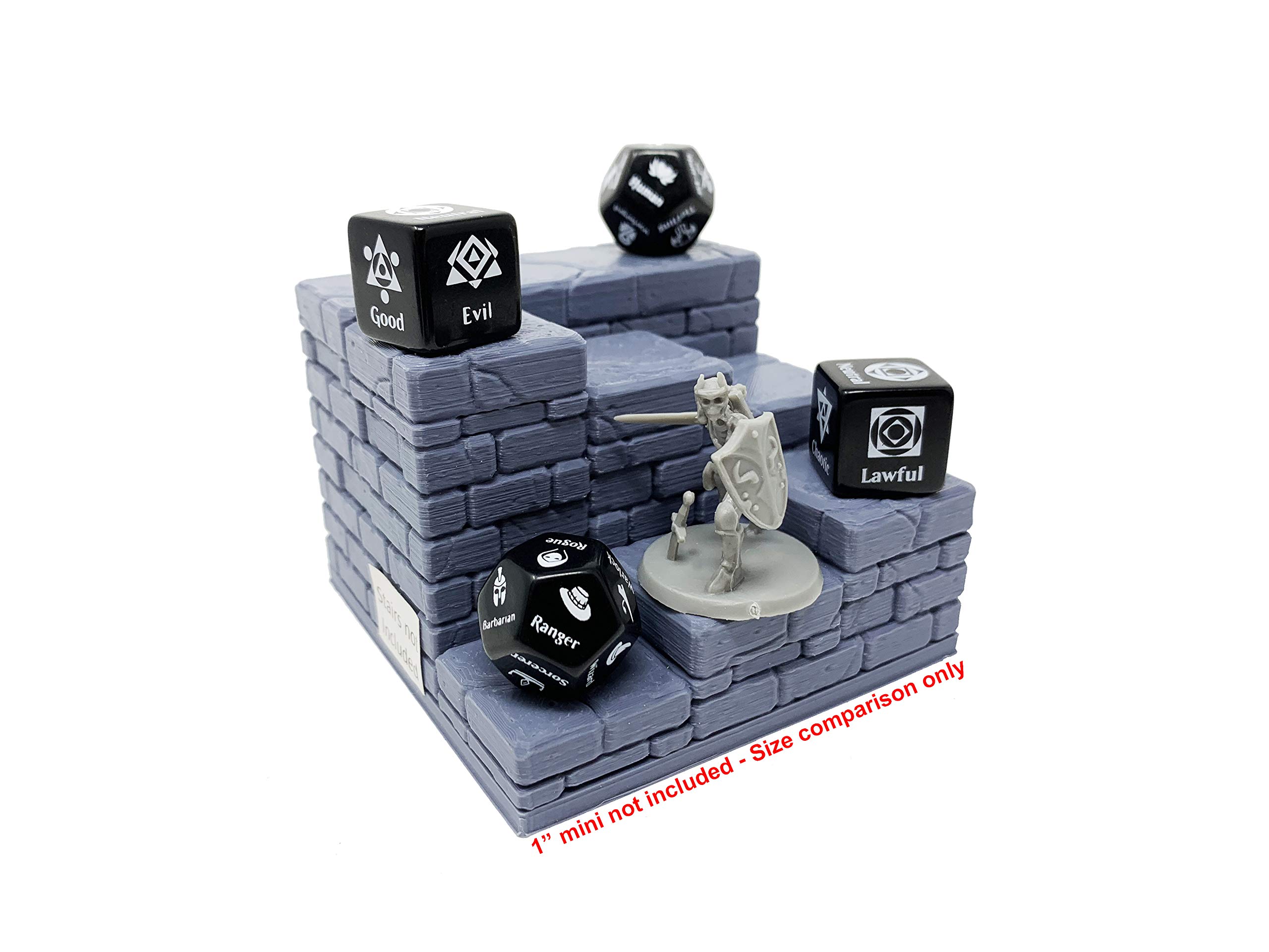 Citadel Black Character Randomizer Dice Set - Randomize Class, Race, & Alignment for Characters or NPCs, Made for Dungeons and Dragons 5th Edition & Other Tabletop Role-Playing Games