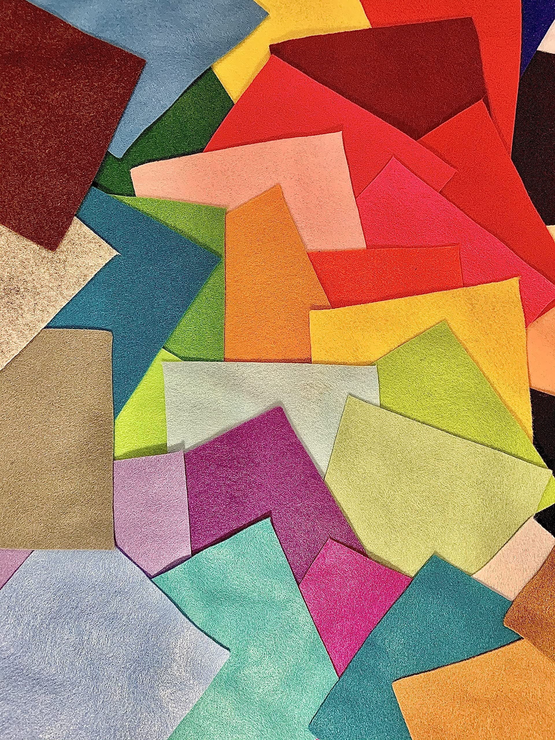 Felt Sheets - Multi Color Variety Pack - 40 Pieces - 15 cm x 15 cm (6 inches x 6 inches) - Felt Pieces - Felt Squares - 1.4mm Thickness - Soft Felt - DIY Fabric Squares