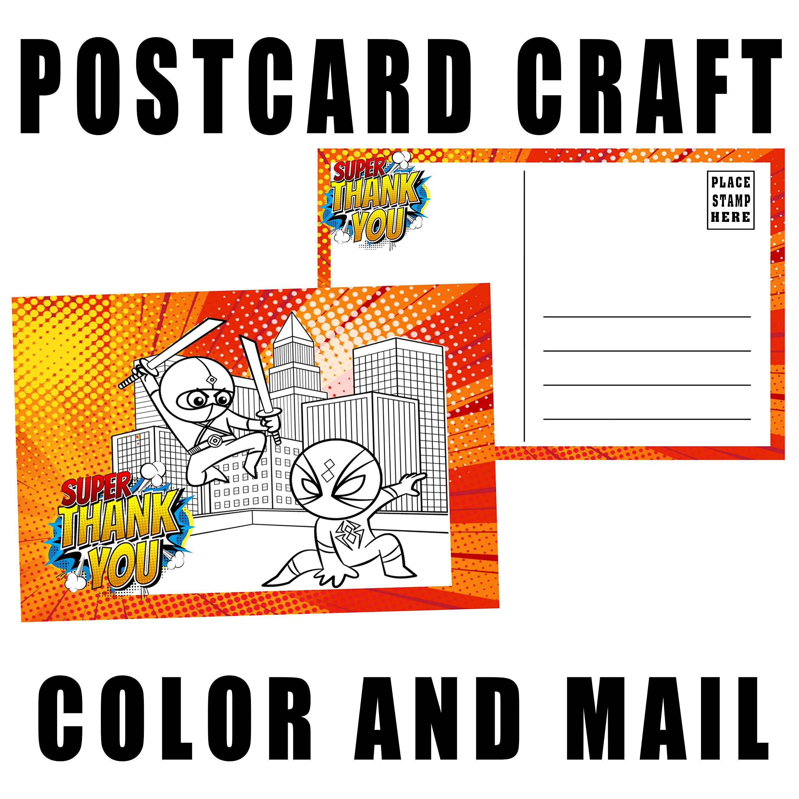 Disney Studios Spiderman Stickers Activity Set - Bundle Includes Spiderman Stickers, Spiderman Coloring Book, Superhero Door Hanger, Thank You Card Craft