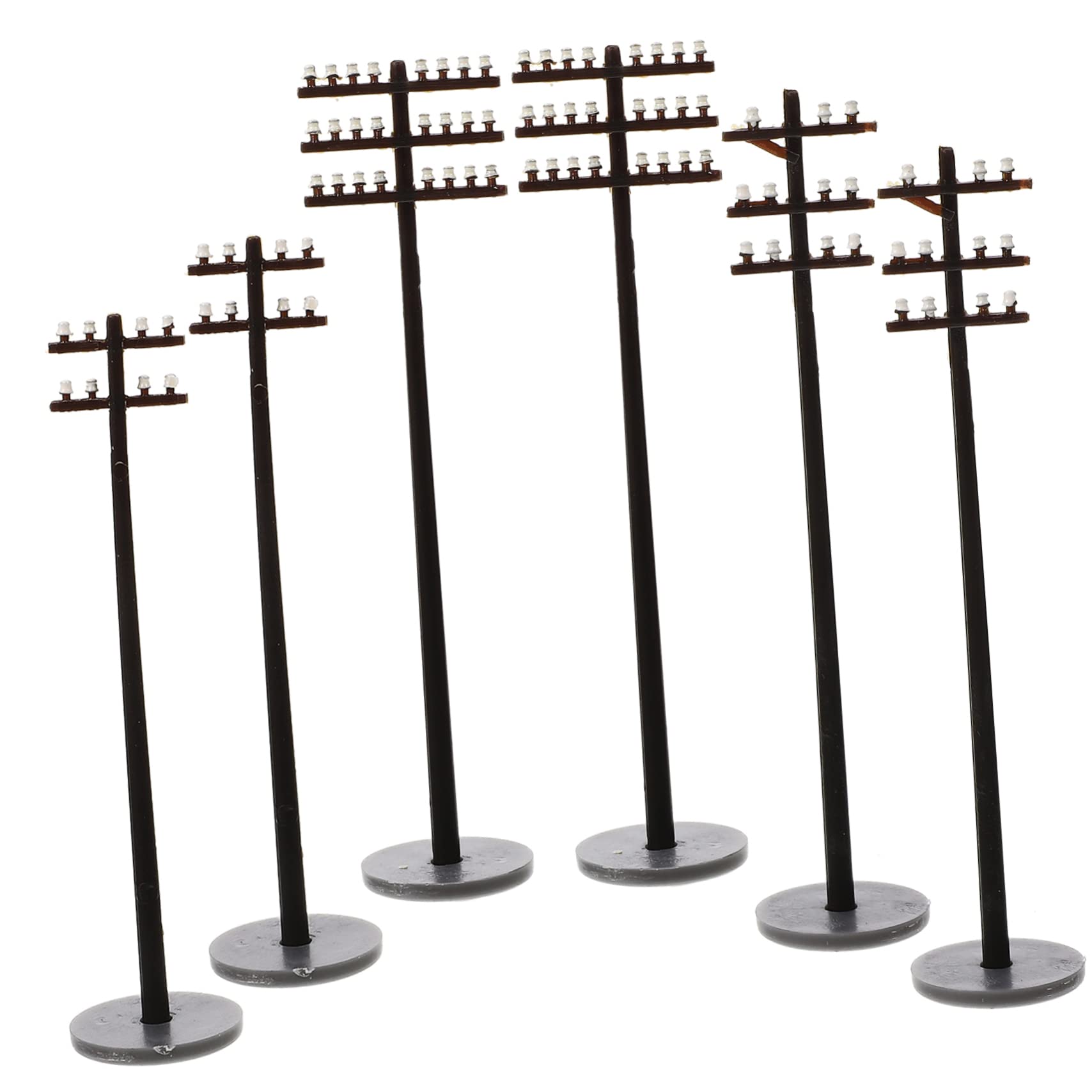 Asakkura 30 pcs for Train Railroad Early Telegraph Telephone Scenery Educational Traffic Layout Railways Diorama Architecture DIY Model Models Scene Adorns Miniature Decoration Accessories
