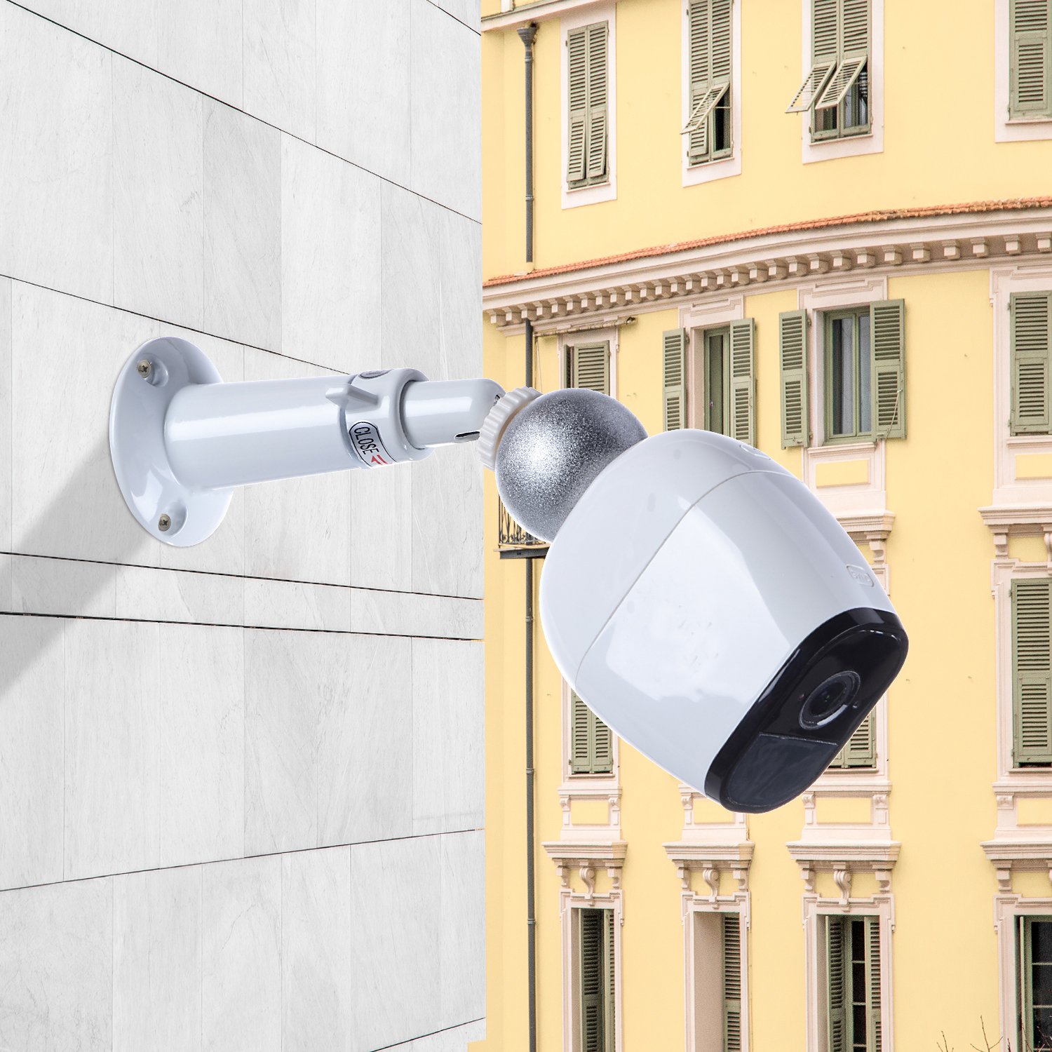 Suptig Adjustable Metal Mount Compatible Arlo/Arlo pro/Arlo pro 2 Outdoor Indoor (2 Pack White and Black)