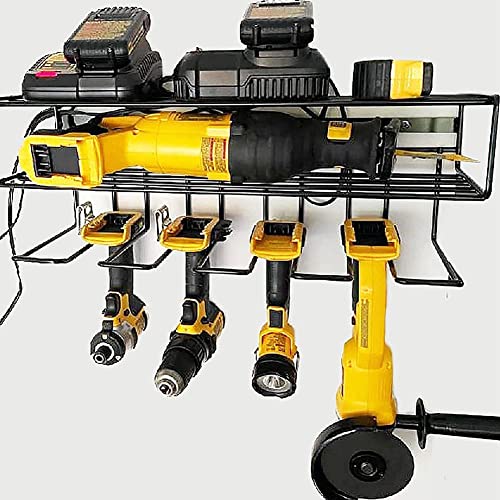 BBASILIYSD Tool Rack Electric Drill Holder Wall Mount Organizer Workshop Accessories Hardware Screwdriver Tool Wrench Storage Power Shelf