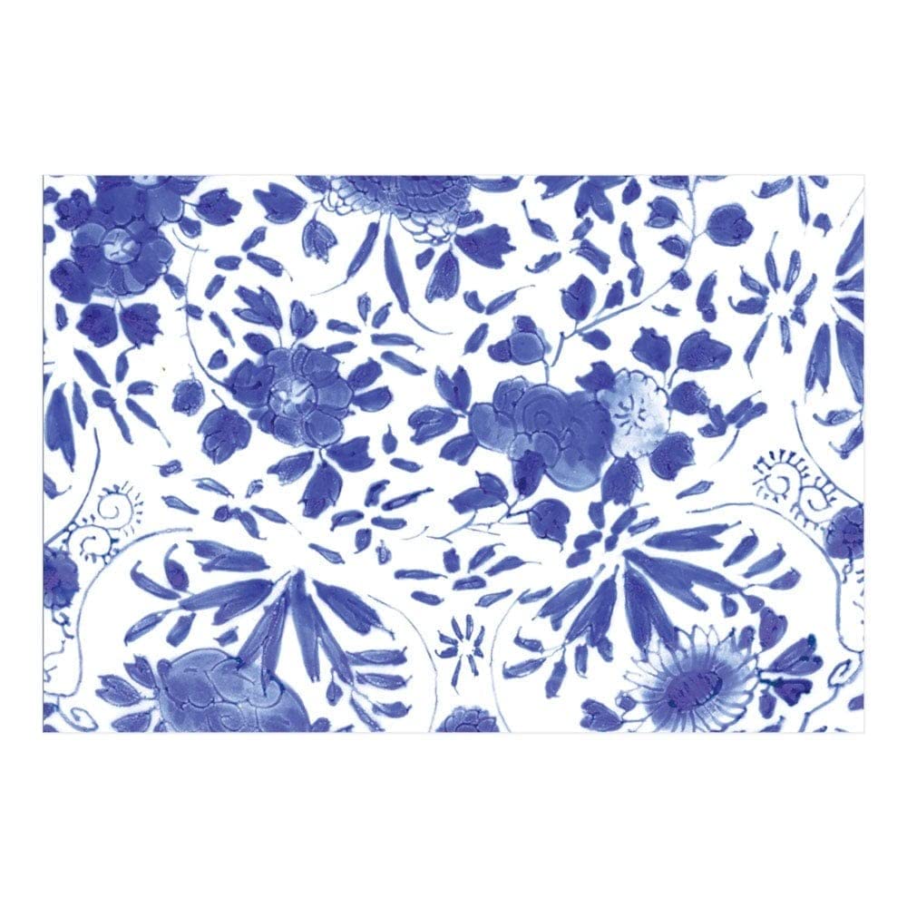 Caspari Delft Place Cards in Blue, 24 Count
