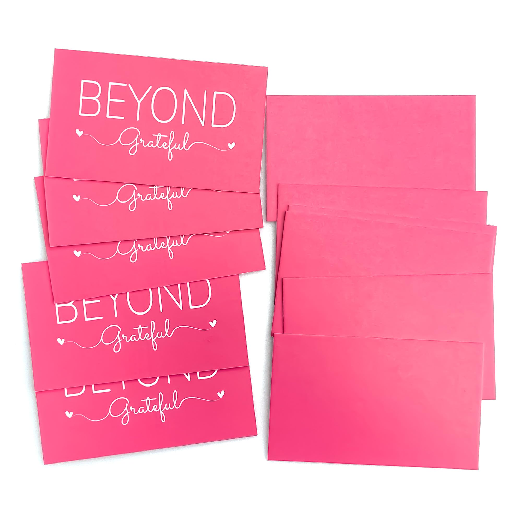 ARBEIT Pink BEYOND Grateful Thank You Cards 100 Cards Package