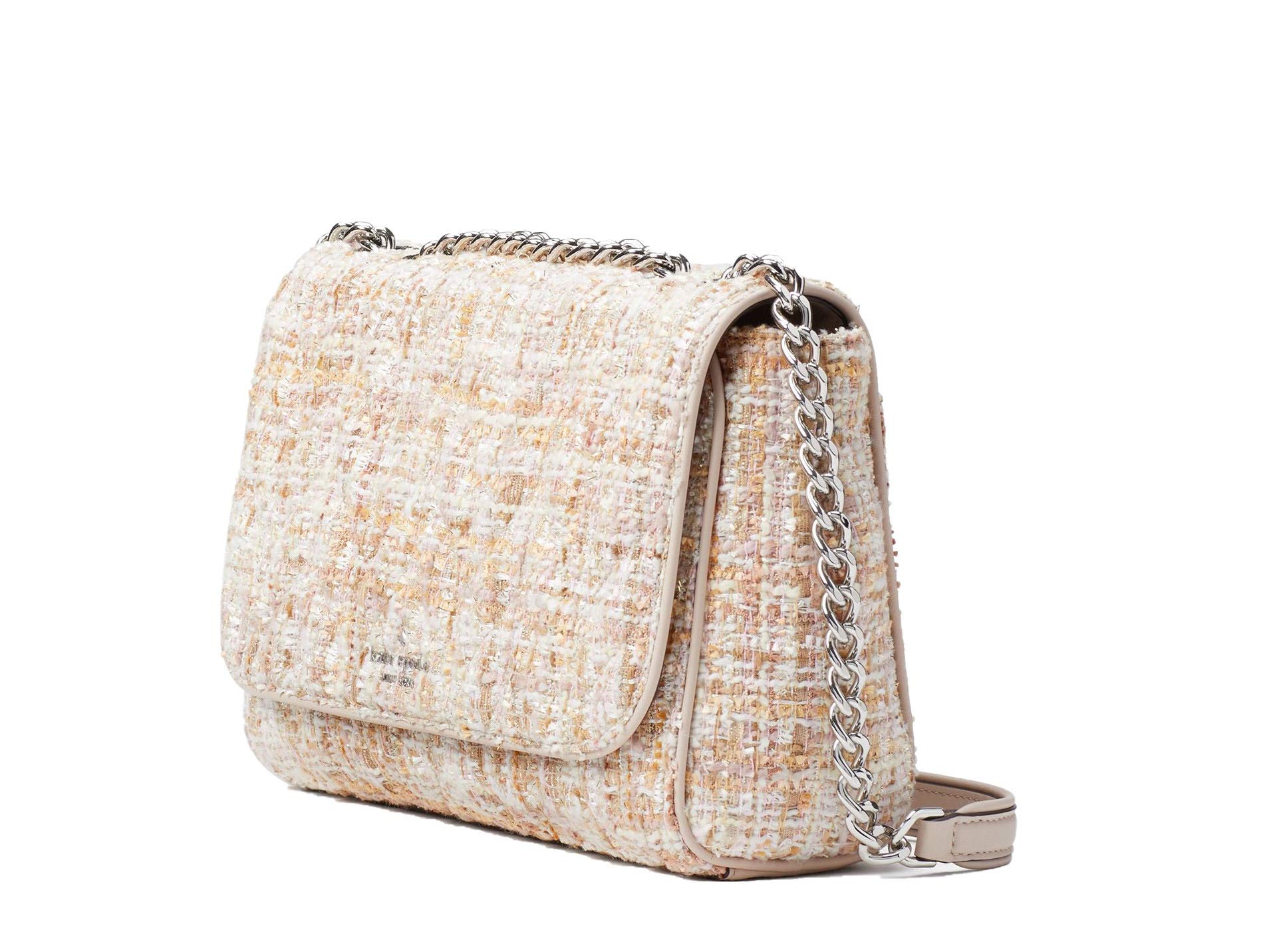 Kate Spade Briar Lane Leather Medium Convertible Shoulder Bag Purse Handbag (Briar Lane Quilted Tweed Neutral Multi)